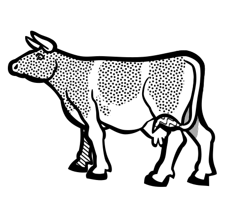 Cow Coloring Clip Art Image - ClipSafari