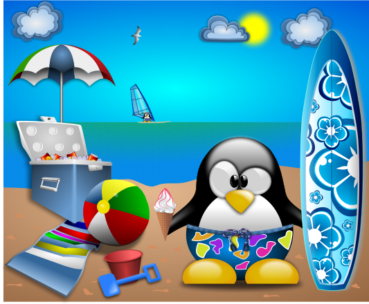 Penguin At The Beach Clip Art Image - ClipSafari