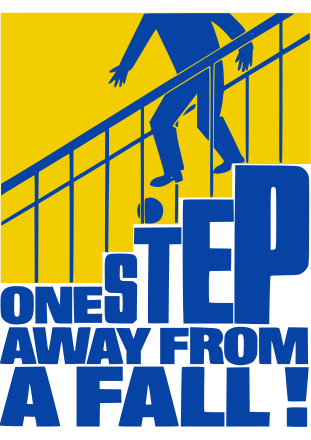 One Step Away From Falling Poster Clip Art Image - ClipSafari