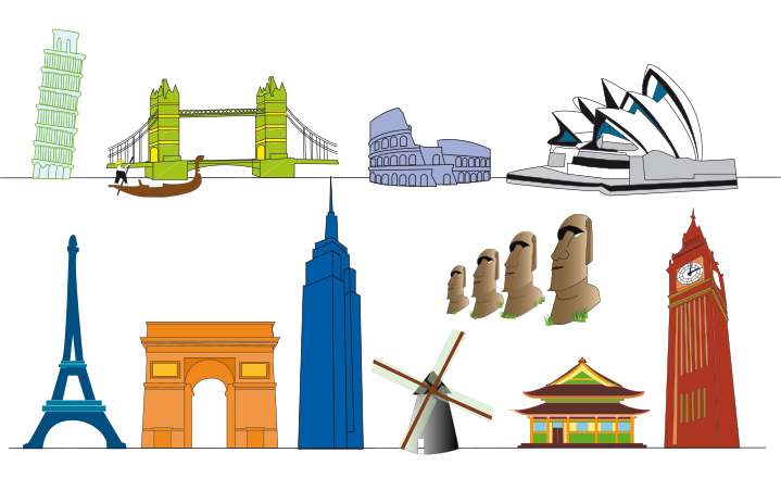 World's Most Famous Landmarks Clip Art Image - ClipSafari