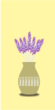 Purple Flowers in a Vase Clip Art Image - ClipSafari