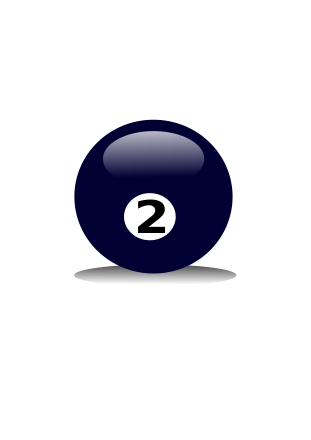 Number Two Billiard Ball Clip Art Image - ClipSafari