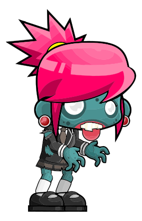 Zombie with Pink Hair Clip Art Image - ClipSafari