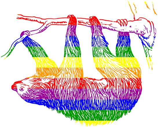 Rainbow Sloth Clip Art Image - ClipSafari