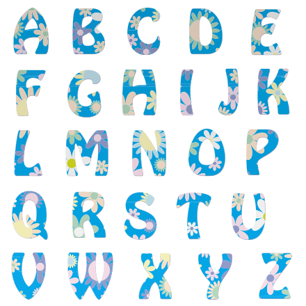Floral Alphabet Clip Art Image - ClipSafari