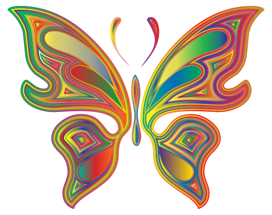 Rainbow Butterfly Clip Art Image - ClipSafari