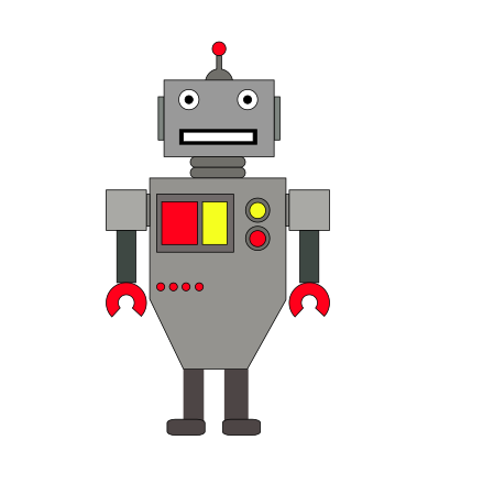 Gray Robot Clip Art Image - ClipSafari