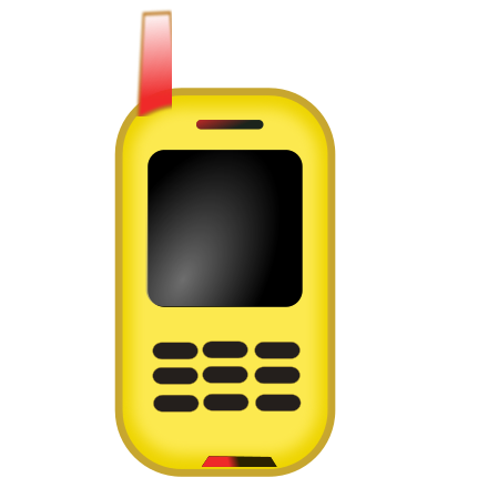 Yellow Cell Phone Clip Art Image - ClipSafari