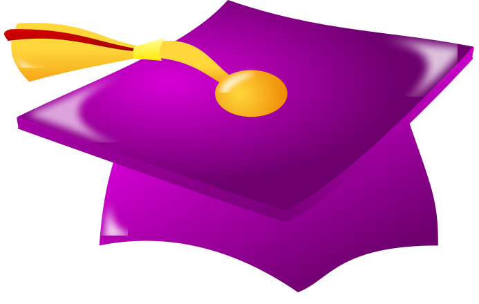 Purple graduation cap Clip Art Image - ClipSafari