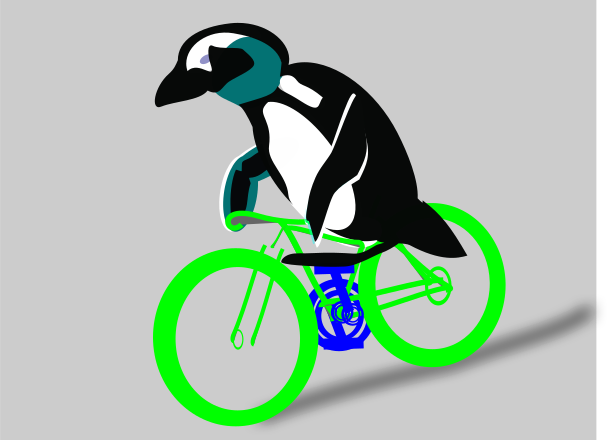 Penguin Riding A Bike Clip Art Image - ClipSafari