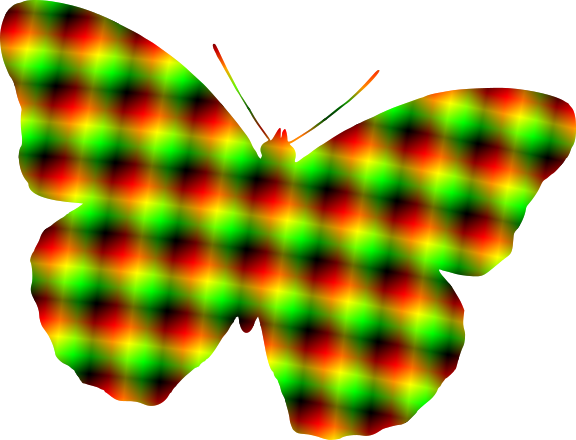 Checkered Butterfly Clip Art Image - ClipSafari