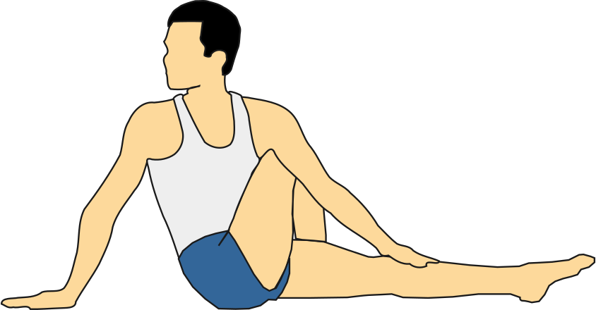 Man in Vakrasana Clip Art Image - ClipSafari