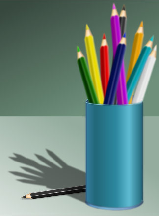 Color Pencil Cup Clip Art Image - ClipSafari