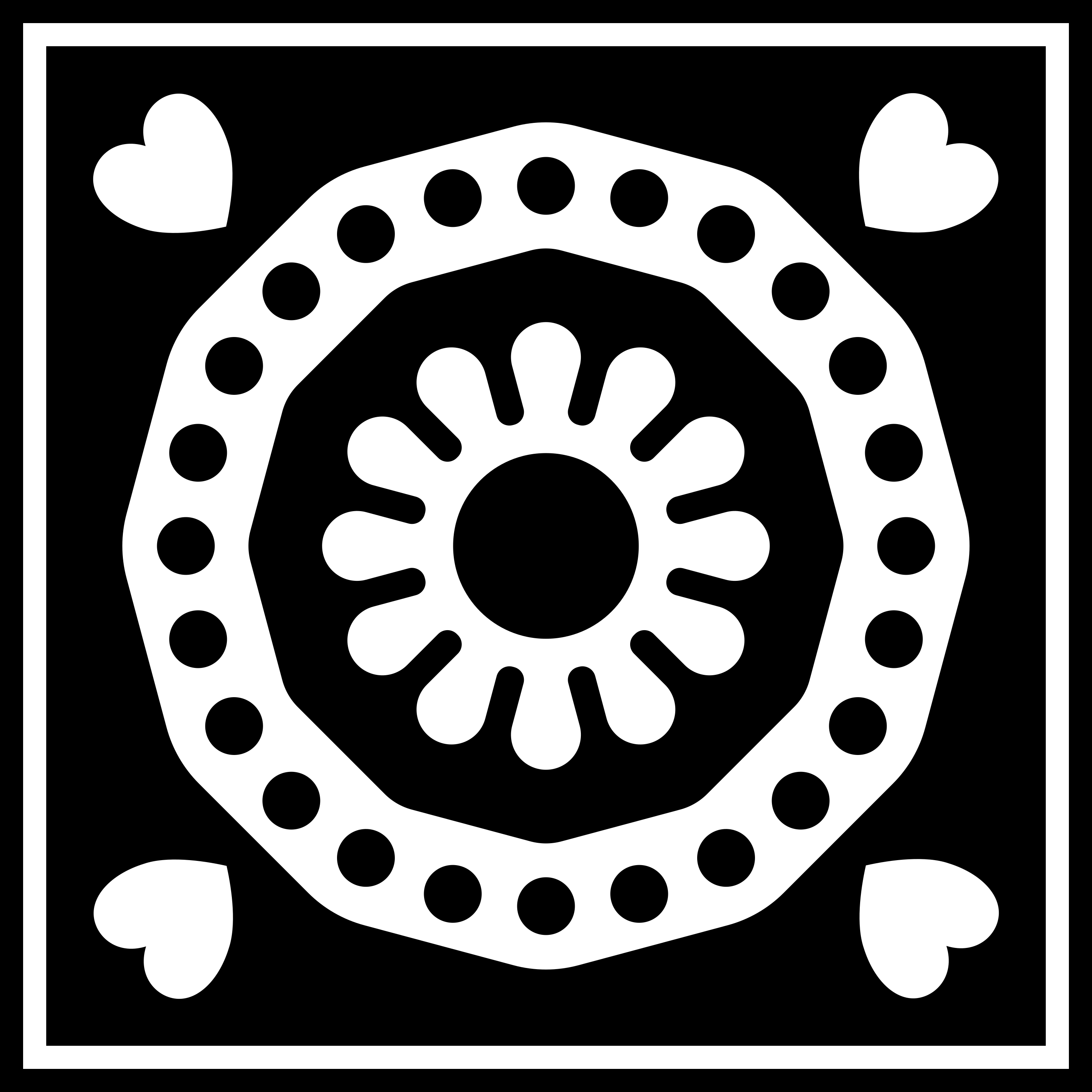Black And White Square Design Clip Art Image ClipSafari
