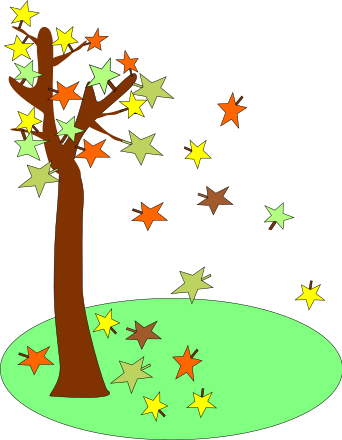 Tree With Falling Leaves Clip Art Image - ClipSafari