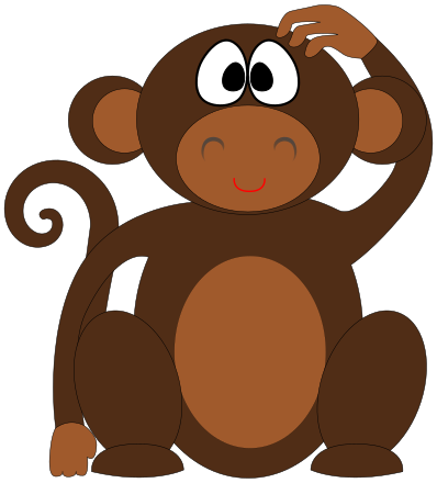 Monkey with a smile Clip Art Image - ClipSafari