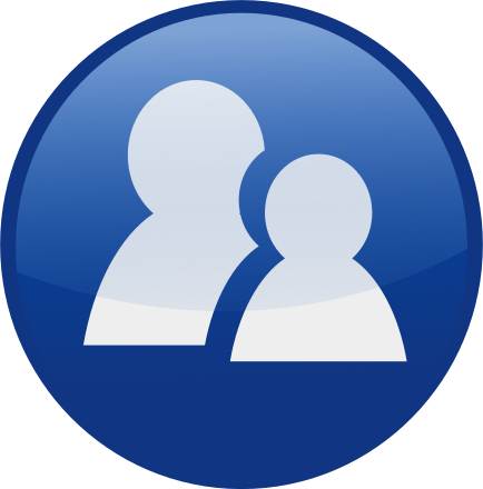 Blue Circle with Two People Clip Art Image - ClipSafari