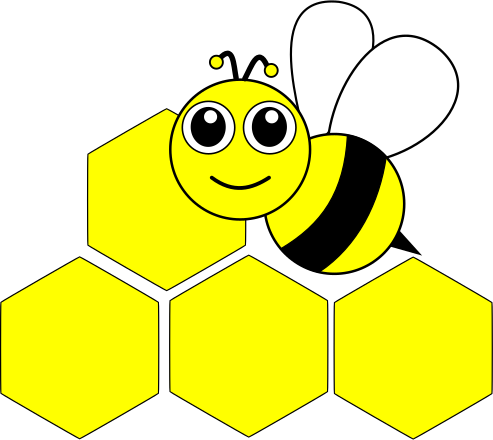 Bee with Honeycomb Clip Art Image - ClipSafari