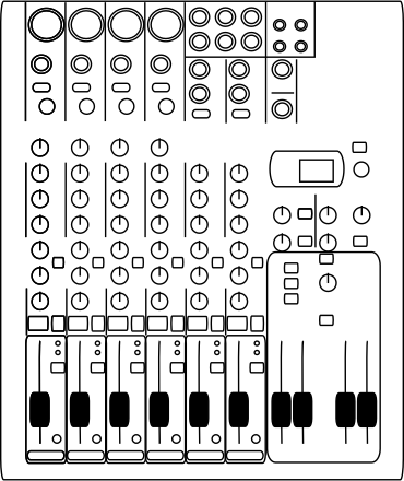 8-Channel audio mixer Clip Art Image - ClipSafari