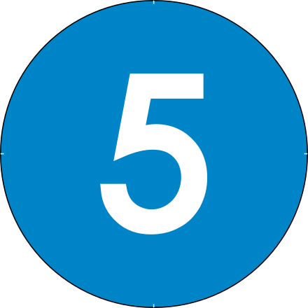 Blue Circle with Number 5 Clip Art Image - ClipSafari