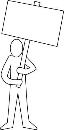 Man Holding Sign Clip Art Image - ClipSafari