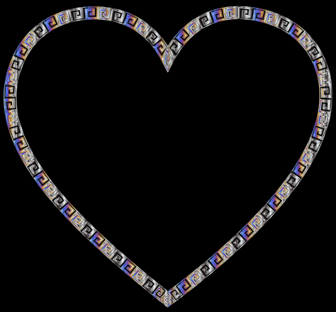 Heart with Greek Design Clip Art Image - ClipSafari