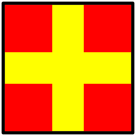 Red and Yellow Cross Clip Art Image - ClipSafari