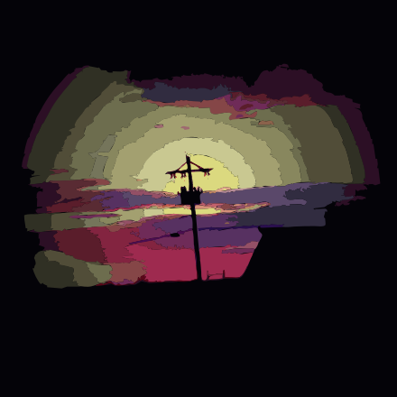 Sunset Over Power Lines Clip Art Image - ClipSafari