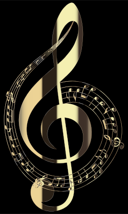 Gold Musical Notes Clip Art Image - ClipSafari