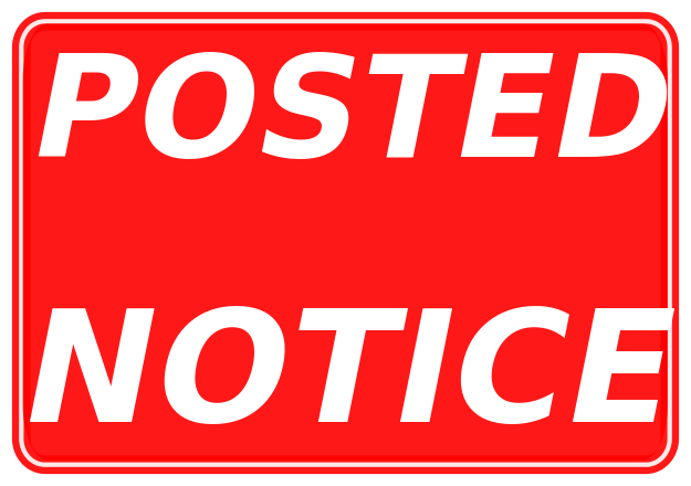 Posted Notice Clip Art Image - ClipSafari