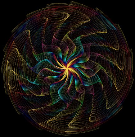 Colorful Wavy Vortex Line Art Clip Art Image - ClipSafari