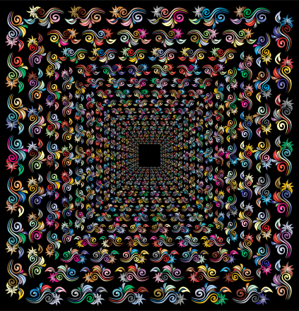 Optical Illusion Floral Pattern Clip Art Image - ClipSafari