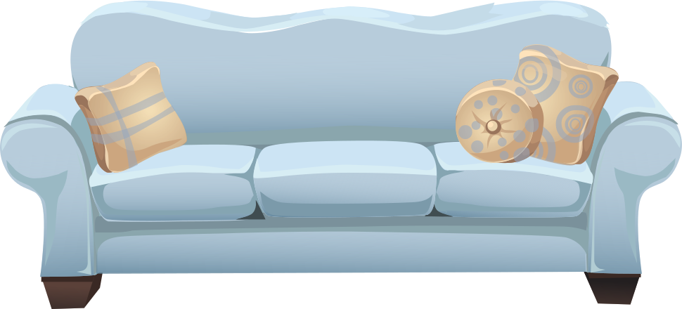 Blue Couch Clip Art Image - ClipSafari