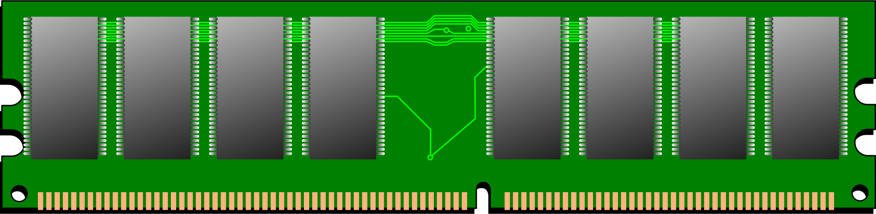 A close up of a computer memory chip Clip Art Image - ClipSafari