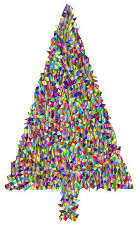 Colorful Christmas Tree Clip Art Image - ClipSafari