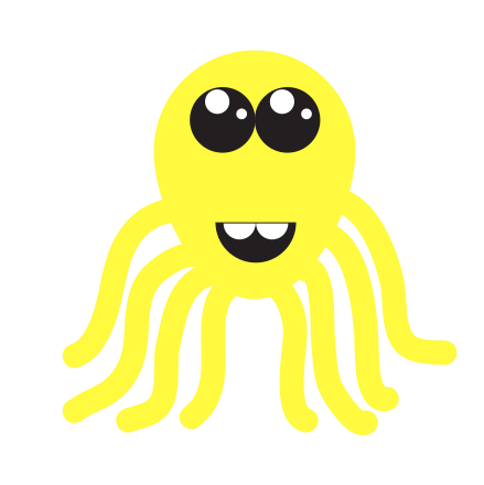 Yellow Octopus Clip Art Image - ClipSafari