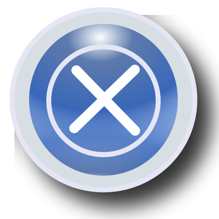 Blue X Button Clip Art Image - ClipSafari