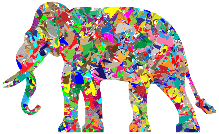 Colorful Elephant Clip Art Image - ClipSafari