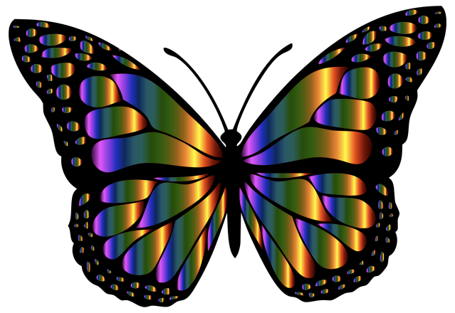 Rainbow Butterfly Clip Art Image - ClipSafari