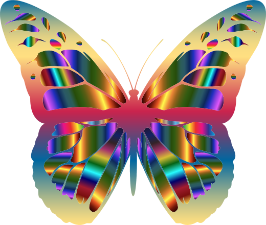 Rainbow Butterfly Clip Art Image - ClipSafari
