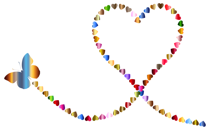 Butterfly and Hearts Clip Art Image - ClipSafari