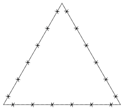 Triangle with Barbed Wire Clip Art Image - ClipSafari