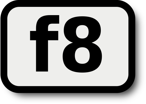 F8 Key Outline Clip Art Image - ClipSafari