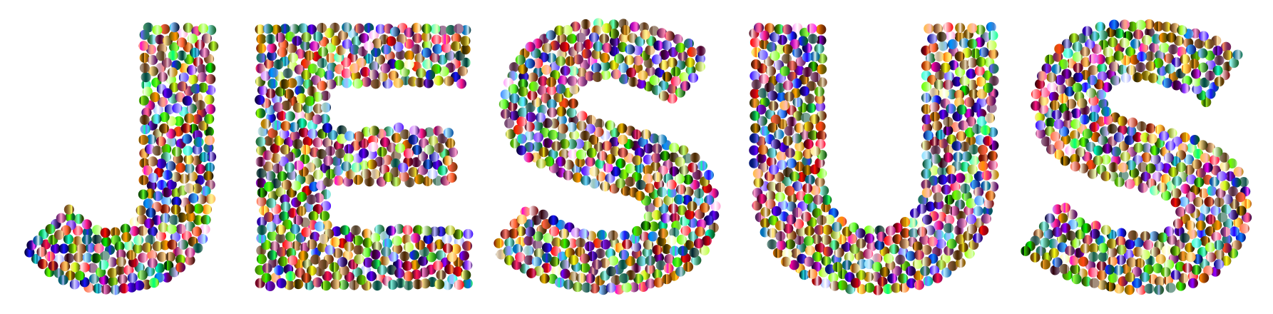 Colorful Jesus Typography Clip Art Image - ClipSafari