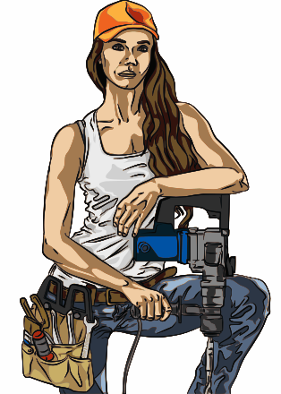 Woman with Tools Clip Art Image - ClipSafari