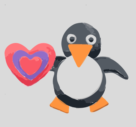 Penguin with Heart Clip Art Image - ClipSafari