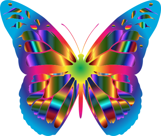Rainbow Butterfly Clip Art Image - ClipSafari