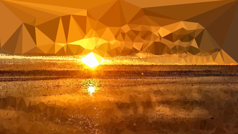 Low Poly Sunset Clip Art Image - ClipSafari