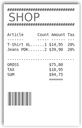 Receipt Sheet Clip Art Image - ClipSafari
