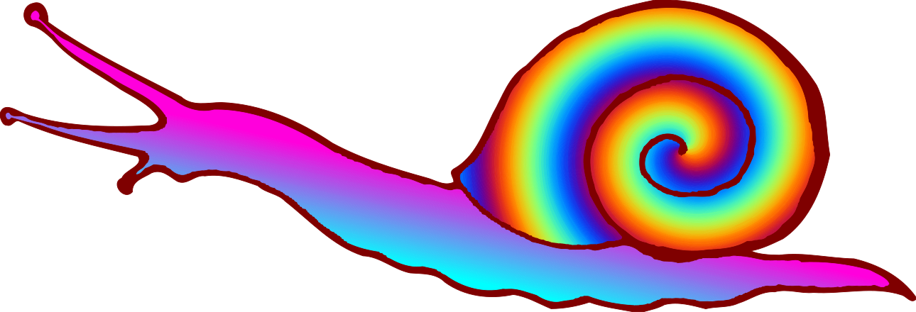 Snail with Rainbow Swirl Shell Clip Art Image - ClipSafari